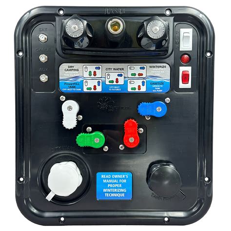 Nautilus P4 H2o System Rv Multifunction City Water Fill Panel Black