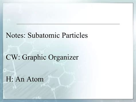 Subatomic Particles PPT