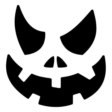 Scared Jack O Lantern Stencil