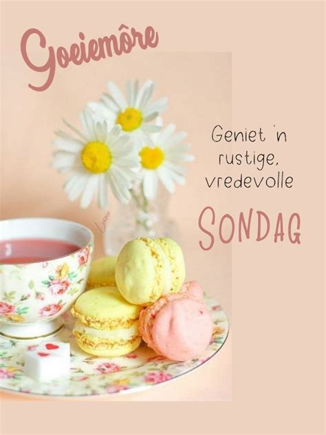 Good Morning Greetings With Tea And Cookies