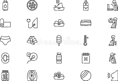 Pregnancy Icons Collection Is A Vector Illustration With Editable Stroke Stock Vector