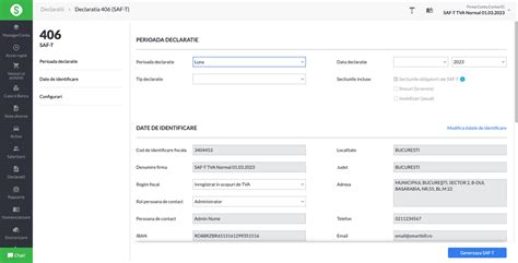 Declaratia Saf T In Smartbill Conta