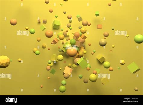 Abstract 3d Shape Or Mesh Rendering With Color Lighting Setup For Graphic Design Background