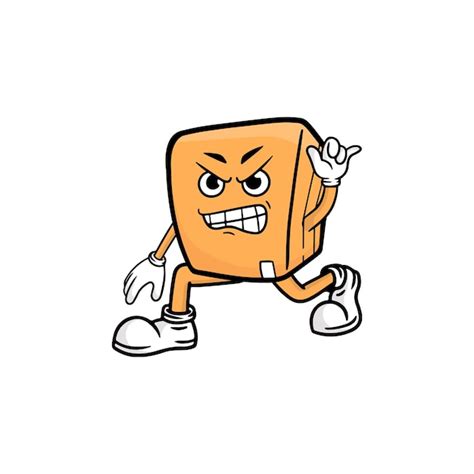 Premium Vector Box Character Cartoon Mascot Vector