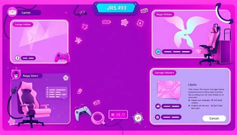 Gamer Girl Layout For A Girl Gamer With Pink And Purple Cute Gaming Elements Controllers