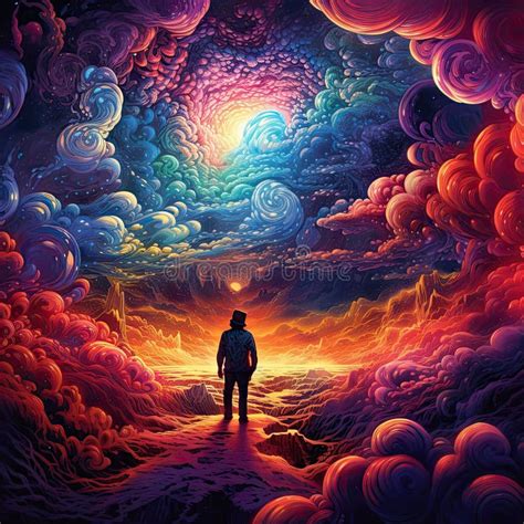 Fantasy Illustration Art For Album Music Cover Stock Illustration