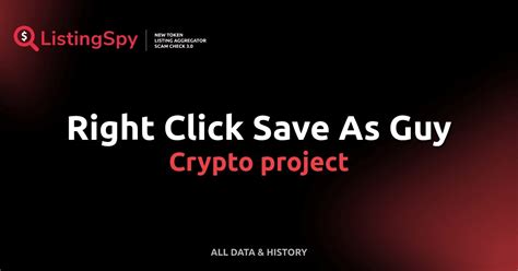 right click save as guy crypto project rcsag token listings events