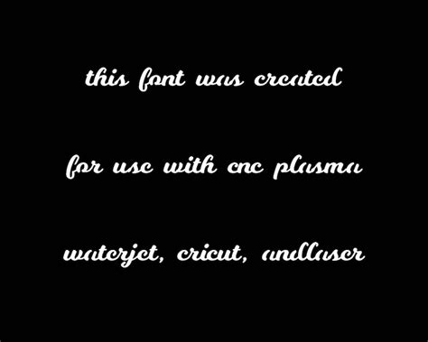 Font Svg Files For Cnc Script Font Ttf Digital Download Stencil Font Dxf File For Cnc Plasma