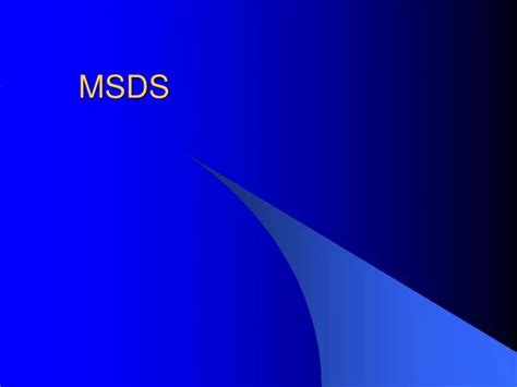 PPT MSDS PowerPoint Presentation Free Download ID 398096