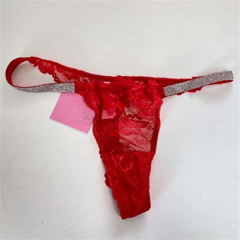 Eleven Intimates Red Lace G String Size 10 S