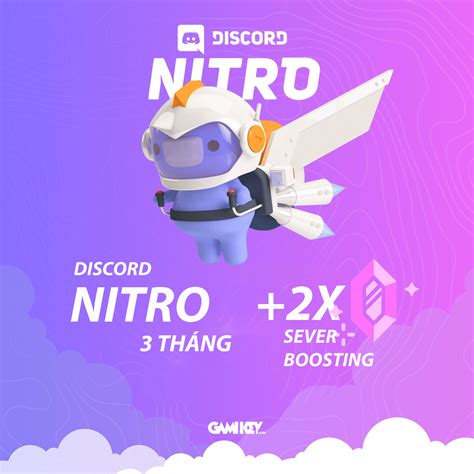 Nâng Cấp Discord Nitro 3 Tháng 2 Sever Boosting Gamikey
