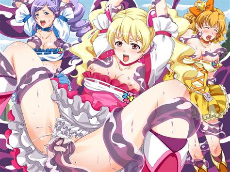Rule 34 3girls Aono Miki Artist Request Blonde Hair Blush Breast Slip