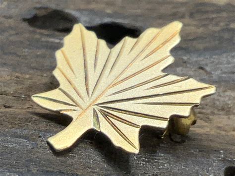 Vintage Sterling Silver Canadian Maple Leaf Brooch Etsy