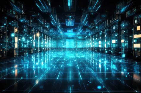 Cloud Computing Transfer Big Data On Internet Futuristic Digital