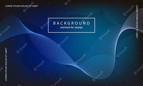 Premium Vector Abstract Gradient Background Wave Element For Design Poster Stylized Line