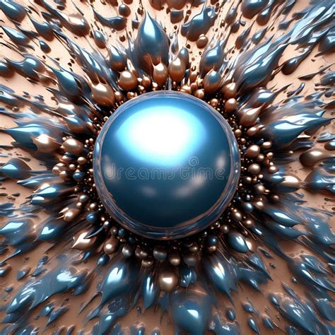 Abstract Deformation 3d Rendered Sphere With Deformed Surface