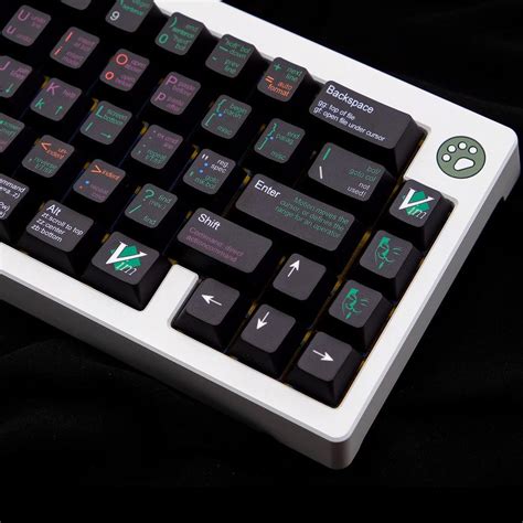 keycapus cherry dye sub pbt keycap set vim developer programmer coder