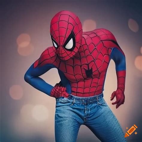 Spider Man Wearing Jeans Pant On Craiyon
