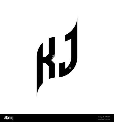 Kj Monogram Geometric Shape Style Template Monogram Initial Design