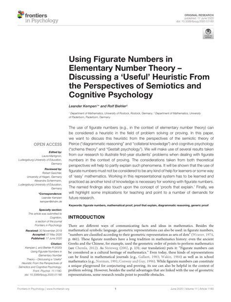 pdf using figurate numbers in elementary number theory discussing a