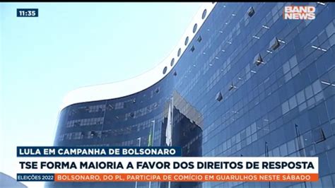 Tse Forma Maioria A Favor Dos Direitos De Resposta 22102022 Uol