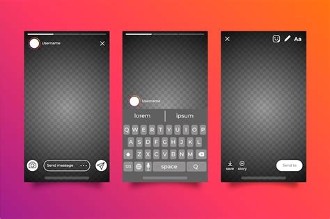 Free Vector Instagram Stories Interface Template Design