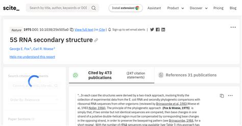 5s Rna Secondary Structure Scite Report