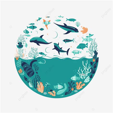 바다의 날 수중 그림 해양일 물밑 삽화 Png 일러스트 및 이미지 에 대한 무료 다운로드 Pngtree