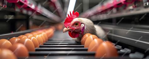 Premium Photo Automated Egg Collection Systems Poultry Background