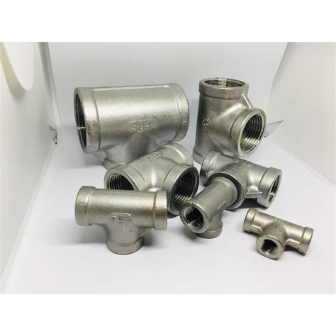 ข้อต่อสามทาง สแตนเลส 304 เกลียวใน ขนาด 1หุน 2 นิ้ว Stainless Equal