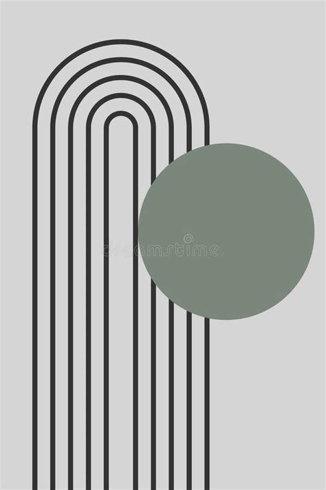 Mid Century Modern Decoration Poster Art Print Stock Vector