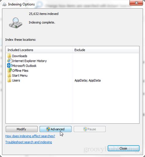 How To Rebuild The Outlook Search Index