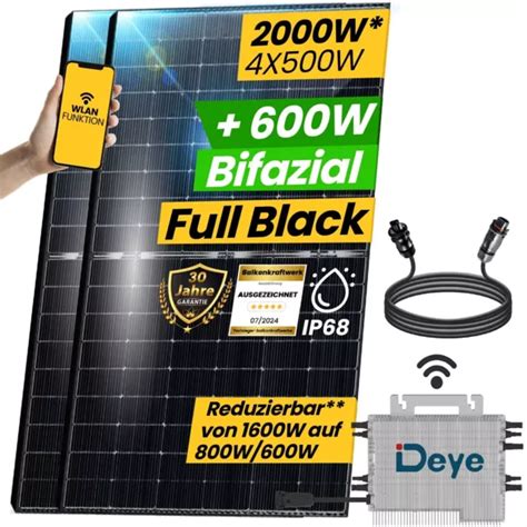 SET COMPLETO CENTRALE Elettrica Da Balcone 2000 W Inverter Deye 1600 W