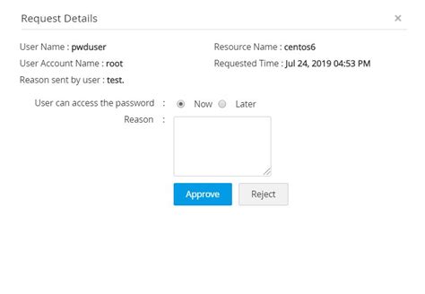 Password Access Control Workflow