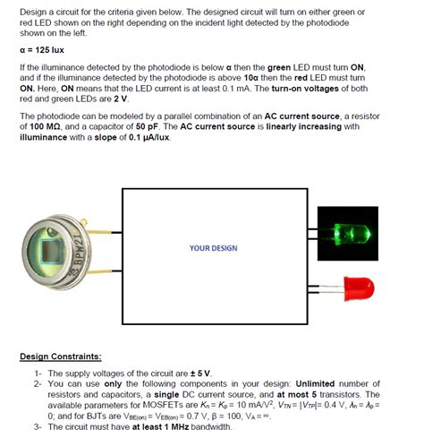 Design A Circuit For The Criteria Given Below The Chegg