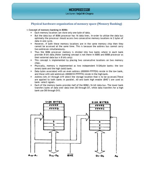 Microprocessor Memory Banking Pdf Central Processing Unit