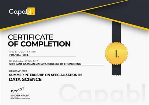 Pranjal Patil On Linkedin Capabl Summerinternship Engineering