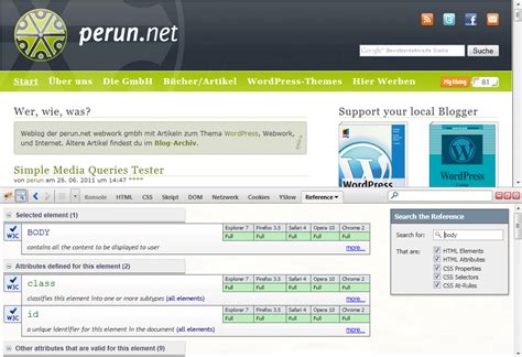 Codeburner Html Und Css Referenz Für Firebug