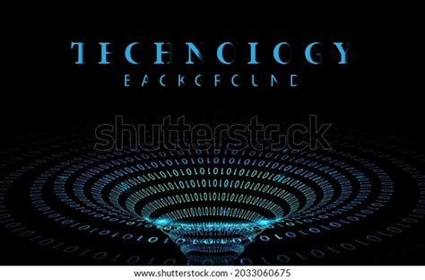 Binary Code Data Transmission Tunnel Dynamic Stock Vector Royalty Free