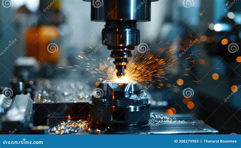 Metalworking Cnc Milling Machine Shapes Materials With Accuracy And Efficiency Ai Generated