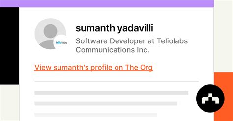 Sumanth Yadavilli Software Developer At Teliolabs Communications Inc The Org