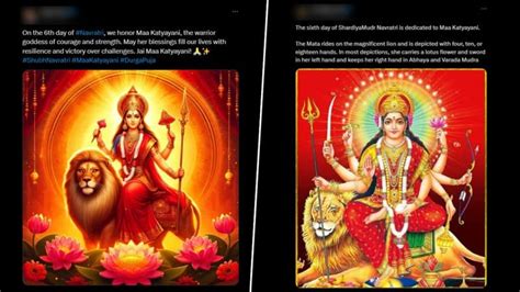 Navratri 2024 Day 6 Wishes And Maa Katyayani Images Netizens Share