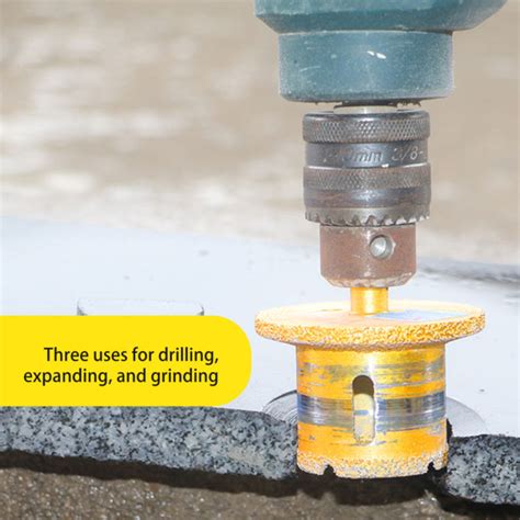 Vacuum Brazed Diamond Hole Saw Drill Core Bits Triangular Handle For