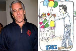 Jeffrey Epstein Birthday Book Features Drawing Of Him Giving Young Girls Balloons — Next To