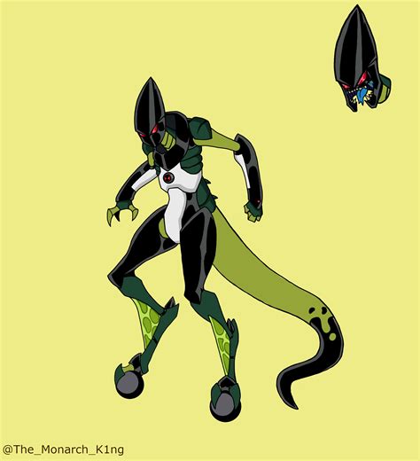 Drew A Redesign Of The Antitrix Alien Rush Lemme Know What You All Think R Ben10