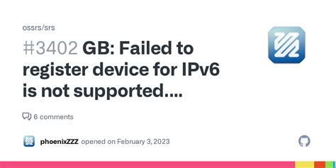 Gb Failed To Register Device For Ipv Is Not Supported Cannot