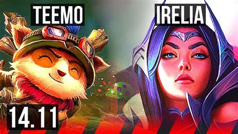 Teemo Vs Irelia Top 7 Solo Kills Rank 7 Teemo Legendary 48k Dmg