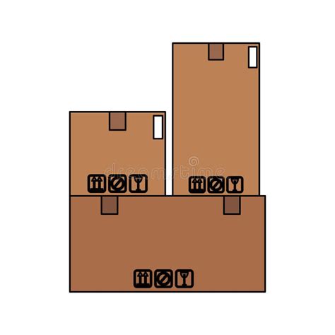 Cardboard Boxes Stacked Stock Vector Illustration Of Objects 110659524
