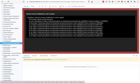 TokenSearch Story Broken Issue 12932 MetaMask Metamask Extension