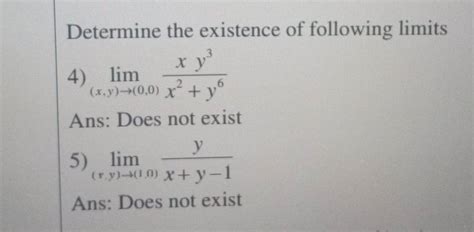 determine the existence of following limits filo